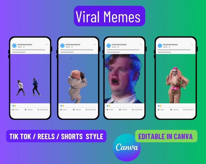 Plantillas de memes virales de TikTok y reels divertidos: clips MP4 ...