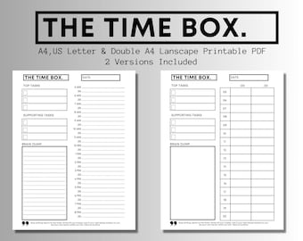 Daily Planner Printable Time Management Template Time Boxing PDF ...