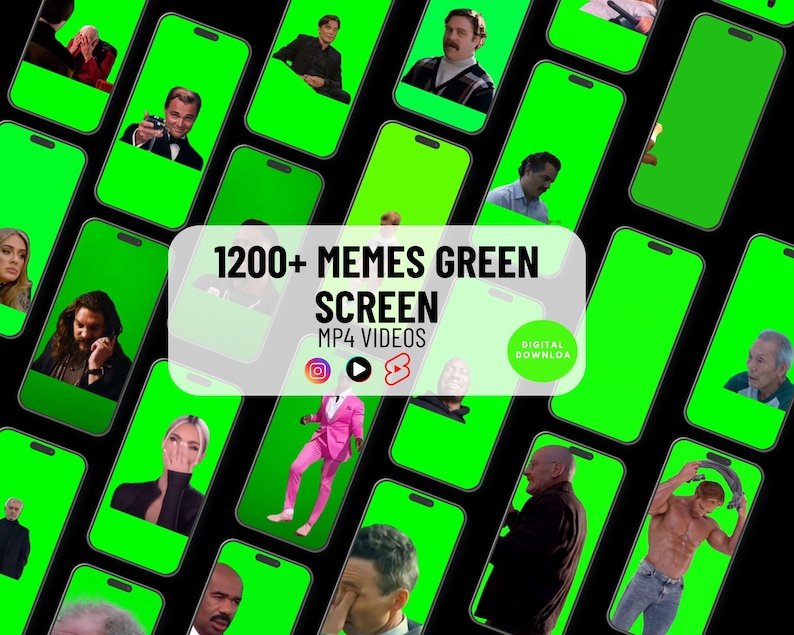 Funny Meme Emote Pack: 1200+ Green Screen Mp4s (digital Download) - Etsy