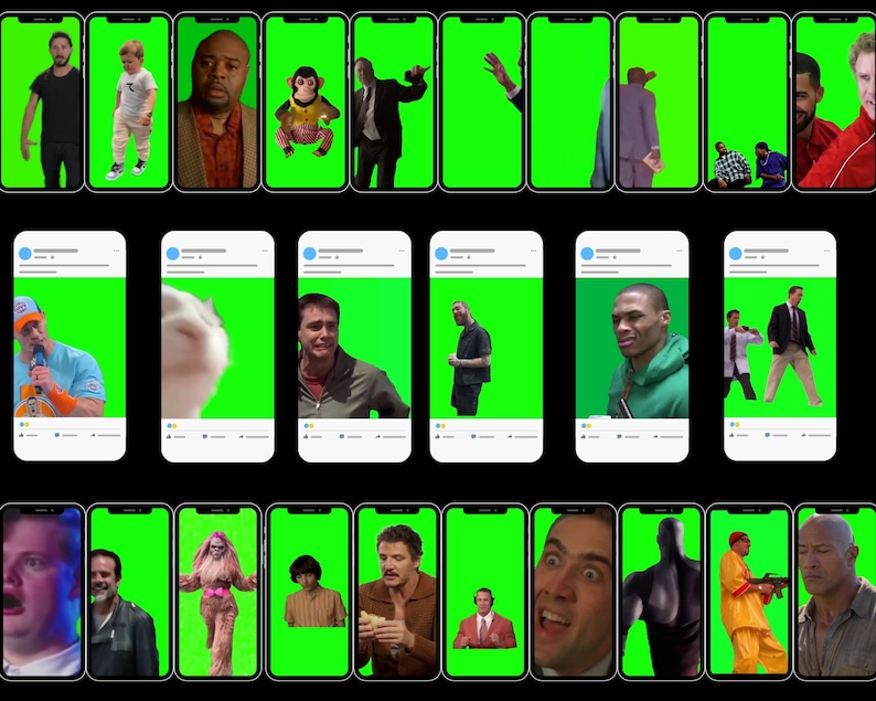 Funny Meme Emote Pack: 1200+ Green Screen Mp4s (digital Download) - Etsy