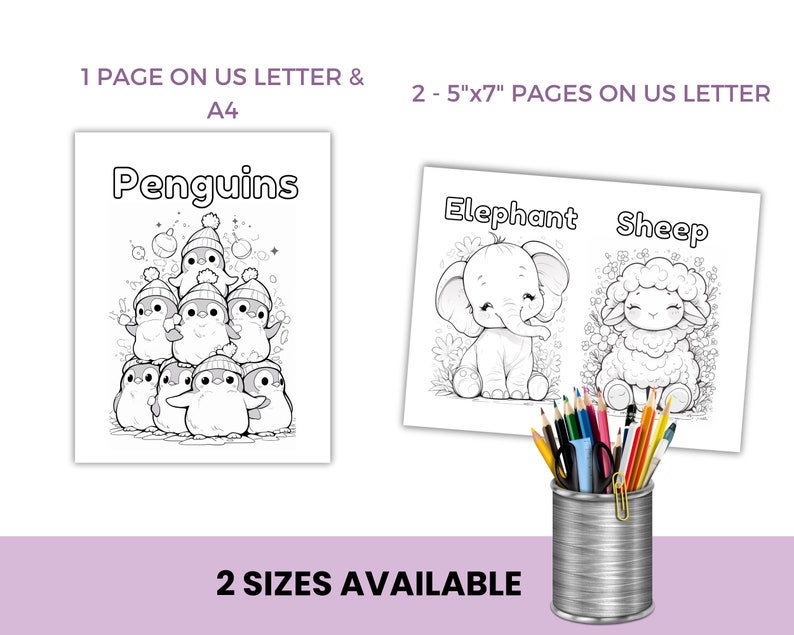 Printable Alphabet Coloring Pages Kawaii Animal Printable Toddlers ...