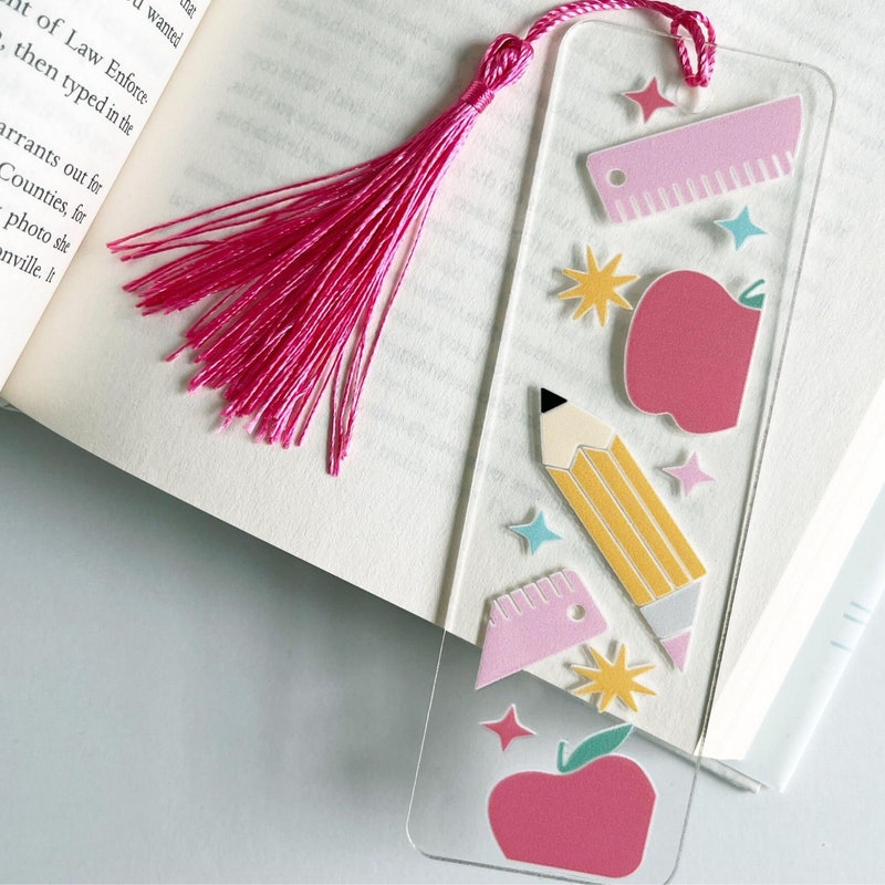 Acrylic Bookmark - Etsy