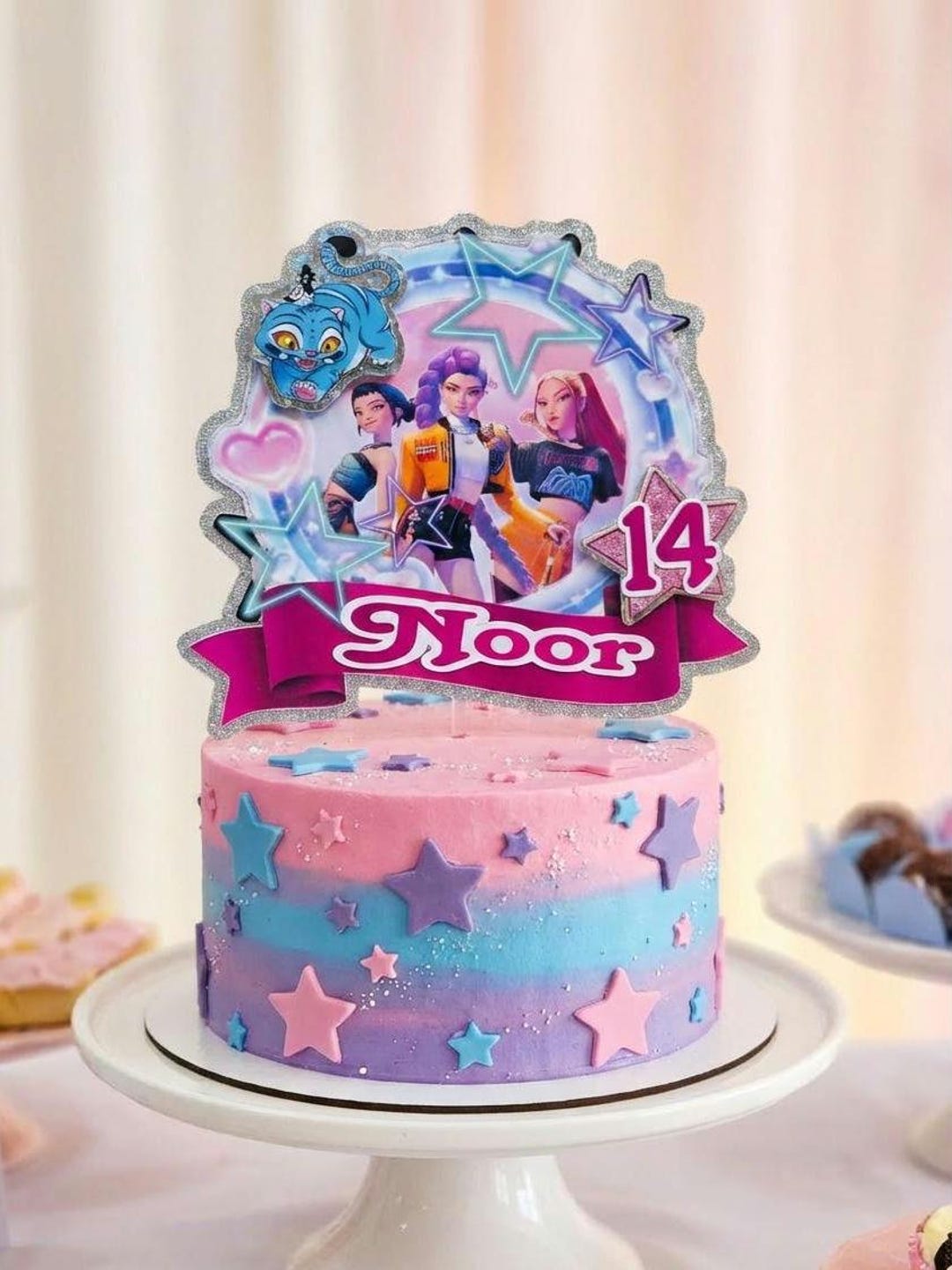 Custom "kpop Demon Hunters Cake Topper Personalized K-pop Party ...
