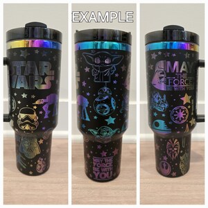 Custom Laser Engraved Rainbow Chrome 40oz Tumbler - Etsy
