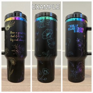 Custom Laser Engraved Rainbow Chrome 40oz Tumbler - Etsy