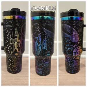 Custom Laser Engraved Rainbow Chrome 40oz Tumbler - Etsy