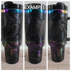 Custom Laser Engraved Rainbow Chrome 40oz Tumbler - Etsy