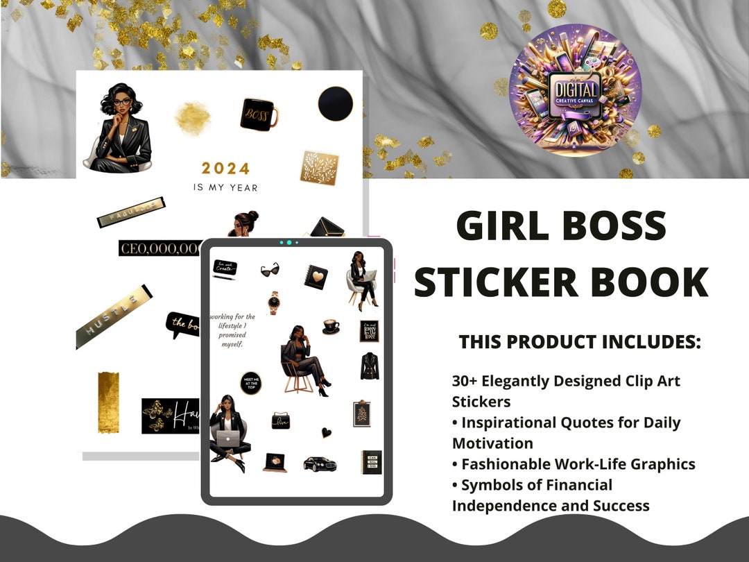 Girl Boss Inspired Digital Stickers Set -goodnotes Compatible - Boss ...