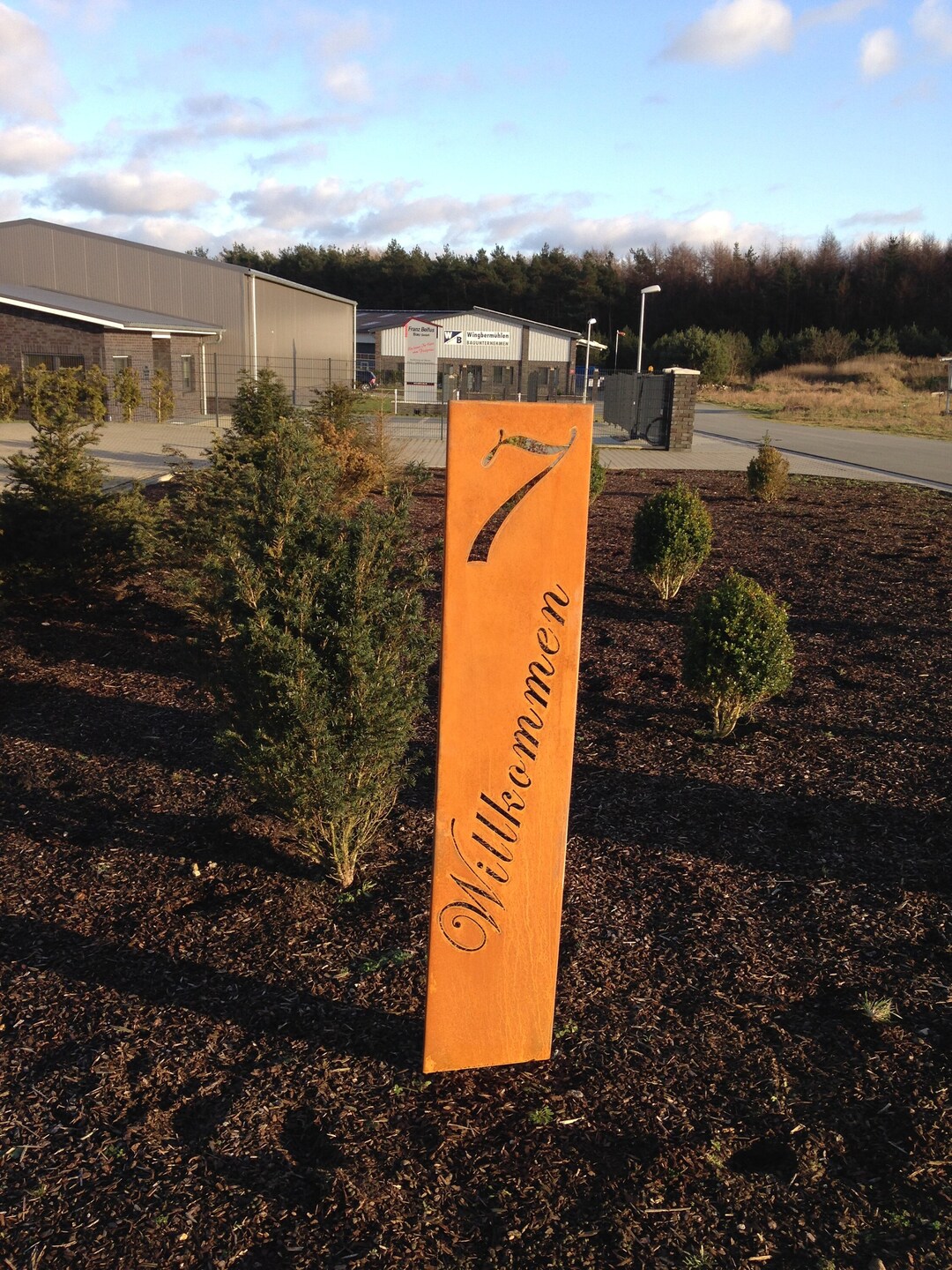 Jabo-design Rust Garden Sign GA01 welcome and House Number Rust Sign ...