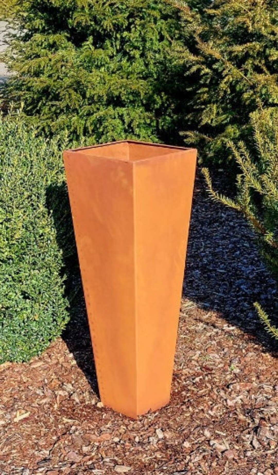Jabo Design Patina Plant Pot RK001 100 Cm Height Conical Plant Pot Rust ...