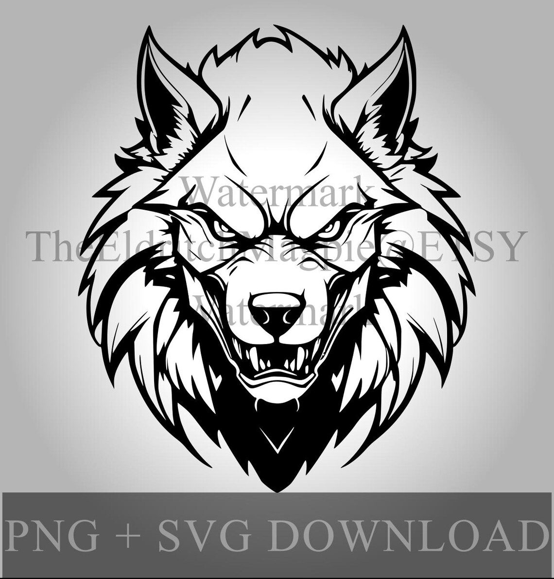 Werewolf Decal - Digital Print, Svg Png - Halloween, Gothic, Horror Art ...