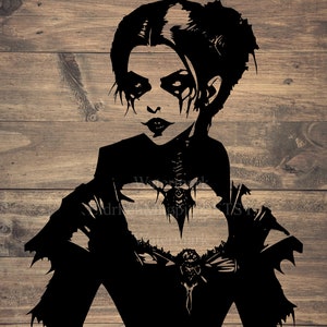 Female Vampire Decal - PNG SVG - Gothic Download - Etsy