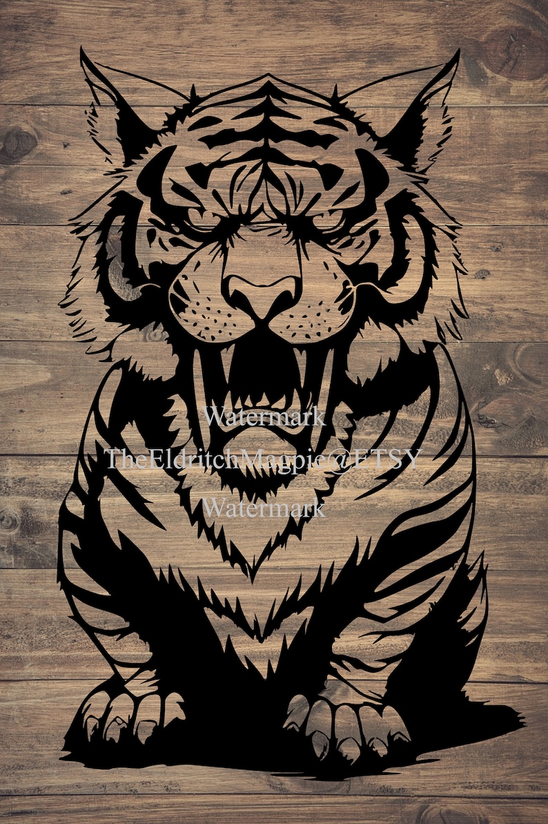 Tiger Decal - PNG SVG - Animal Wildlife Download for Vinyl, Sticker ...
