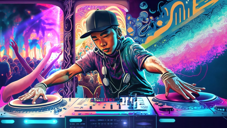 Animated DJ Background/overlay for Twitch Youtube Seamlessly Looped for ...