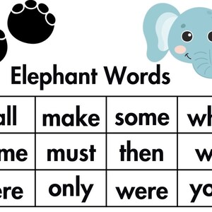 Animal Themed Sight Words - Etsy