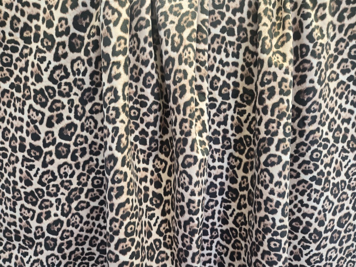 Black & Yellow Leopard Print Fabric – Bold Animal Print for Clothing ...