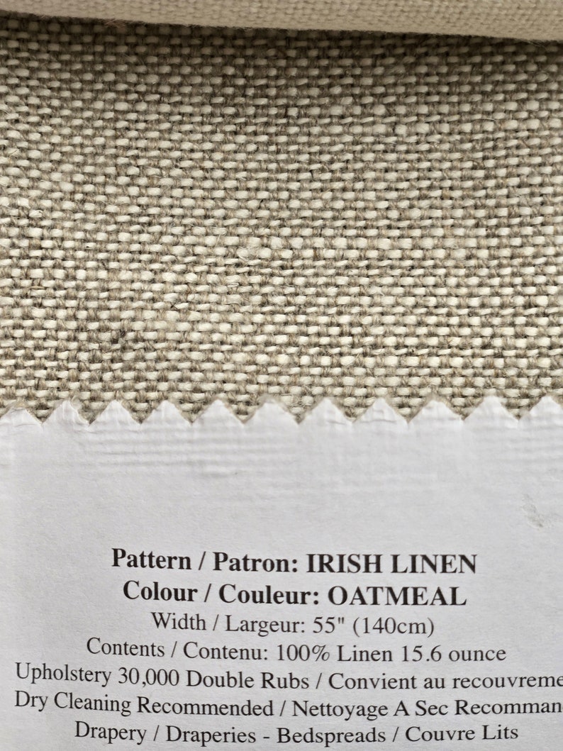 Premium Moygashel Solid Woven Irish Linen Fabric | 100% Natural Irish ...