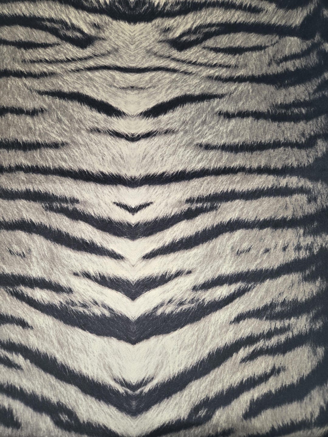 Light Upholstery Fabric Tiger-inspired Faux Fur in Dark and Light Grey ...