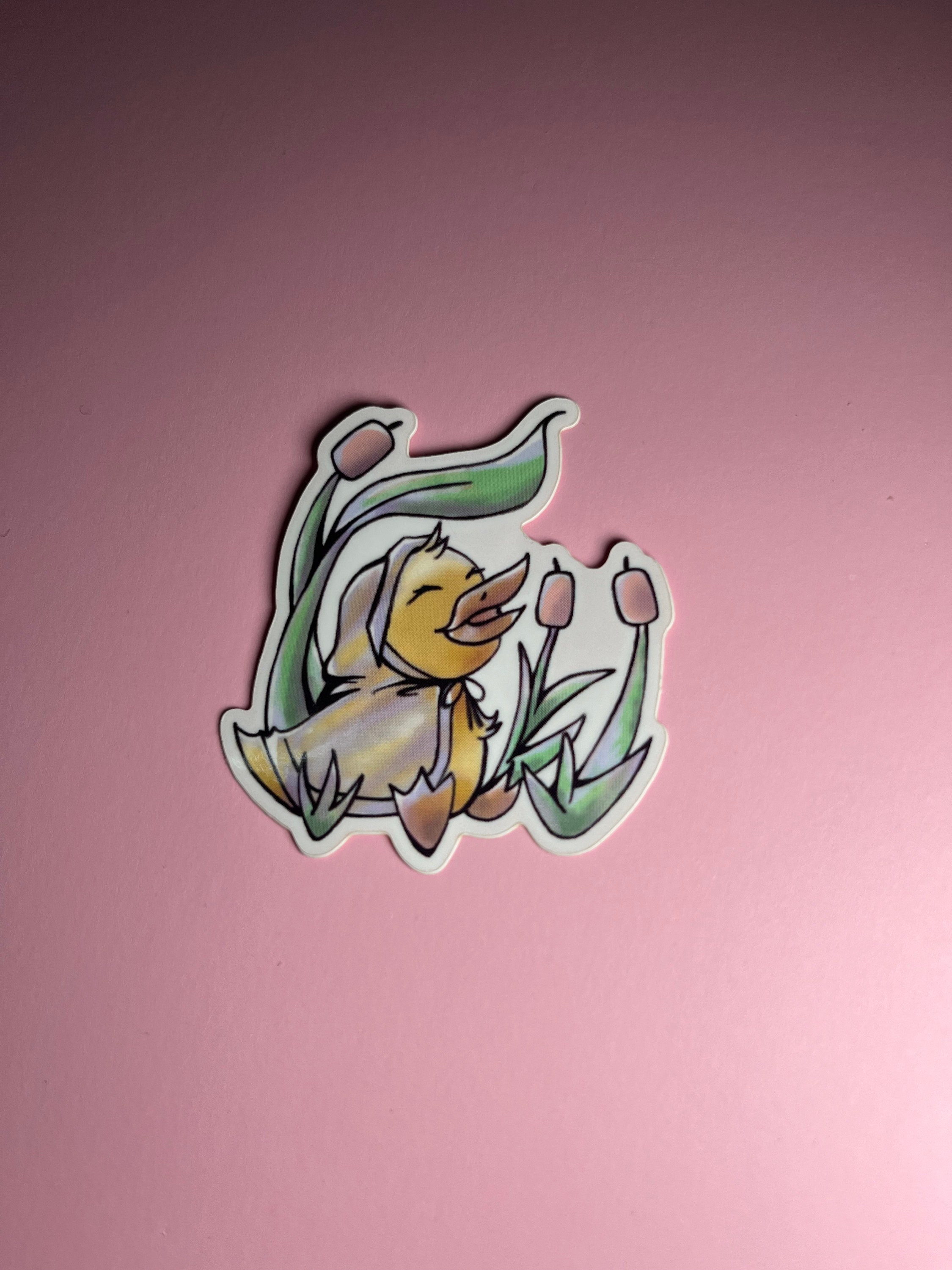 Cute Duck Raincoat Sticker, Kawaii Quacky Duck, 2 Inch - Etsy