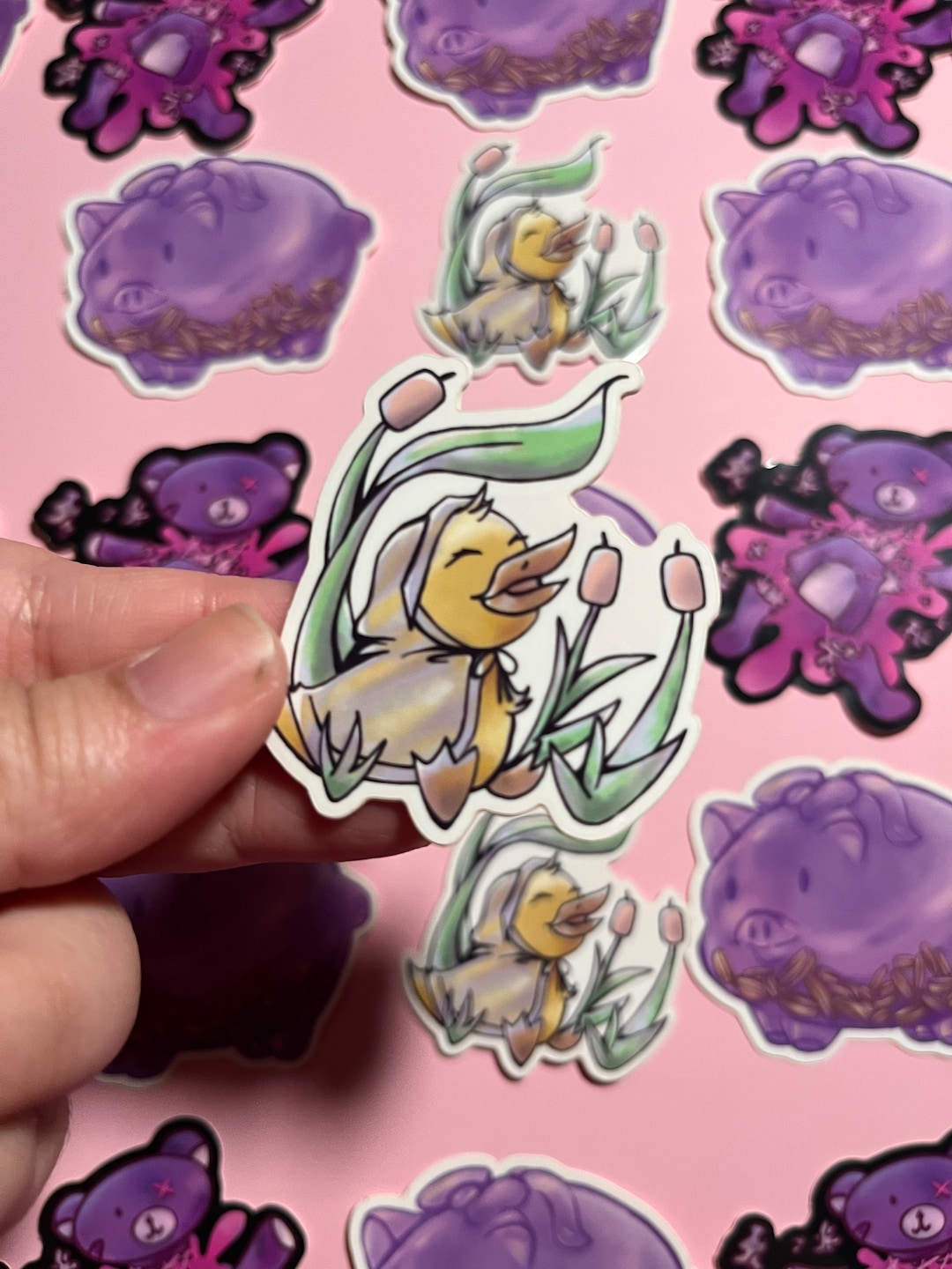 Cute Duck Raincoat Sticker, Kawaii Quacky Duck, 2 Inch - Etsy
