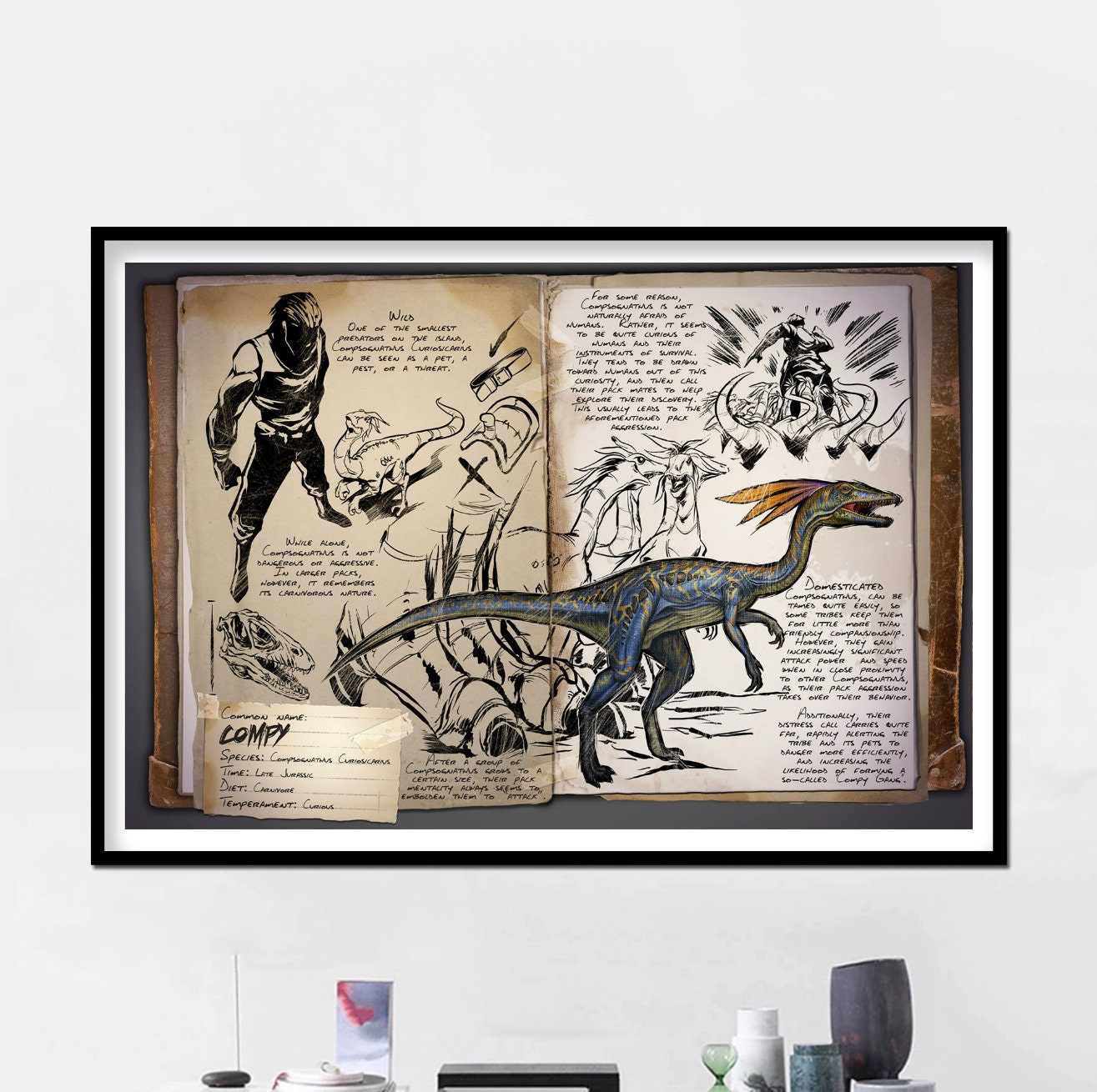 Ark Survival Evolved Poster Print Dinosaur Poster Print Art Canvas ...