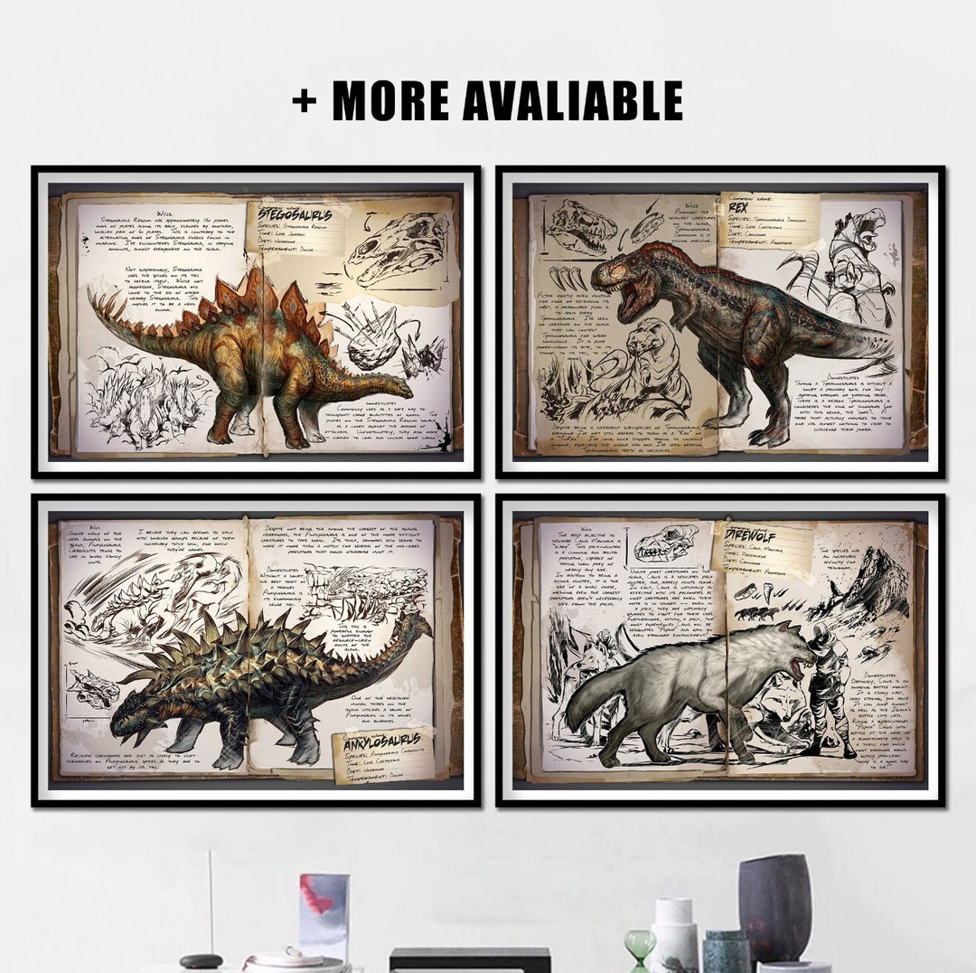 Ark Survival Evolved Poster Print Dinosaur Poster Print Art - Etsy