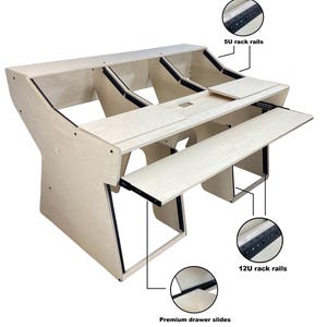 Trinity Desk Designs Mega Desk 1 EX 60 Rack Units! DAW Desks - Etsy