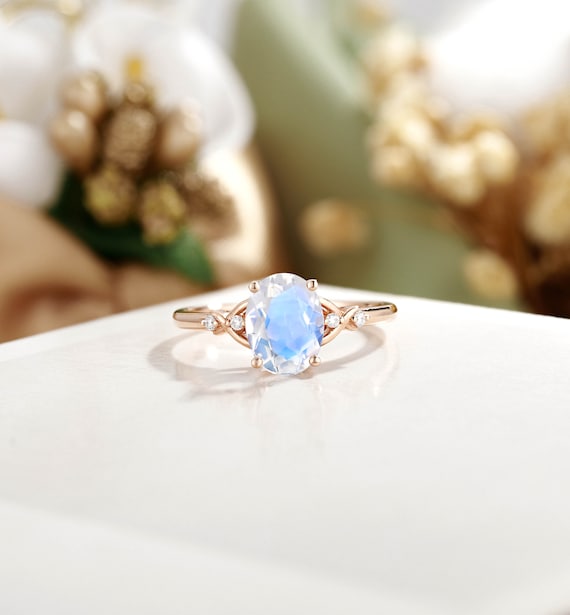 Moonstone engagement ring etsy store