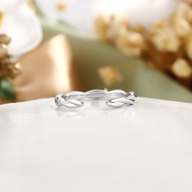 Rope Wedding Ring - Etsy UK