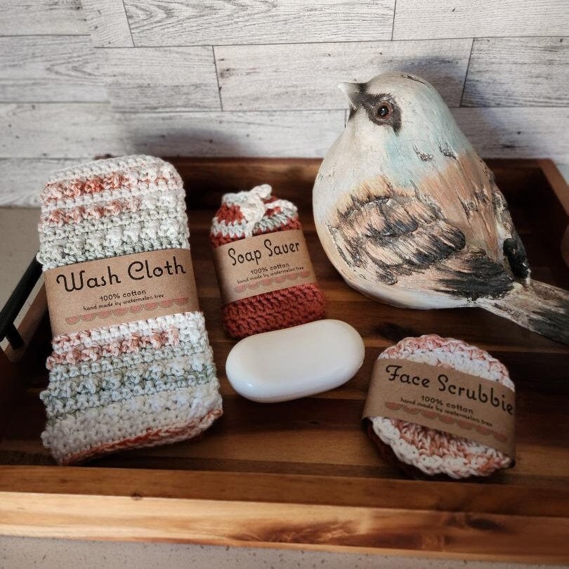 BOHO Handmade Crochet Spa Set Bath Set Mothers Day Gift Handmade Gift ...