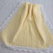 Handmade Soft Yellow Crochet Baby Blanket Newborn Shower Gift Neutral ...