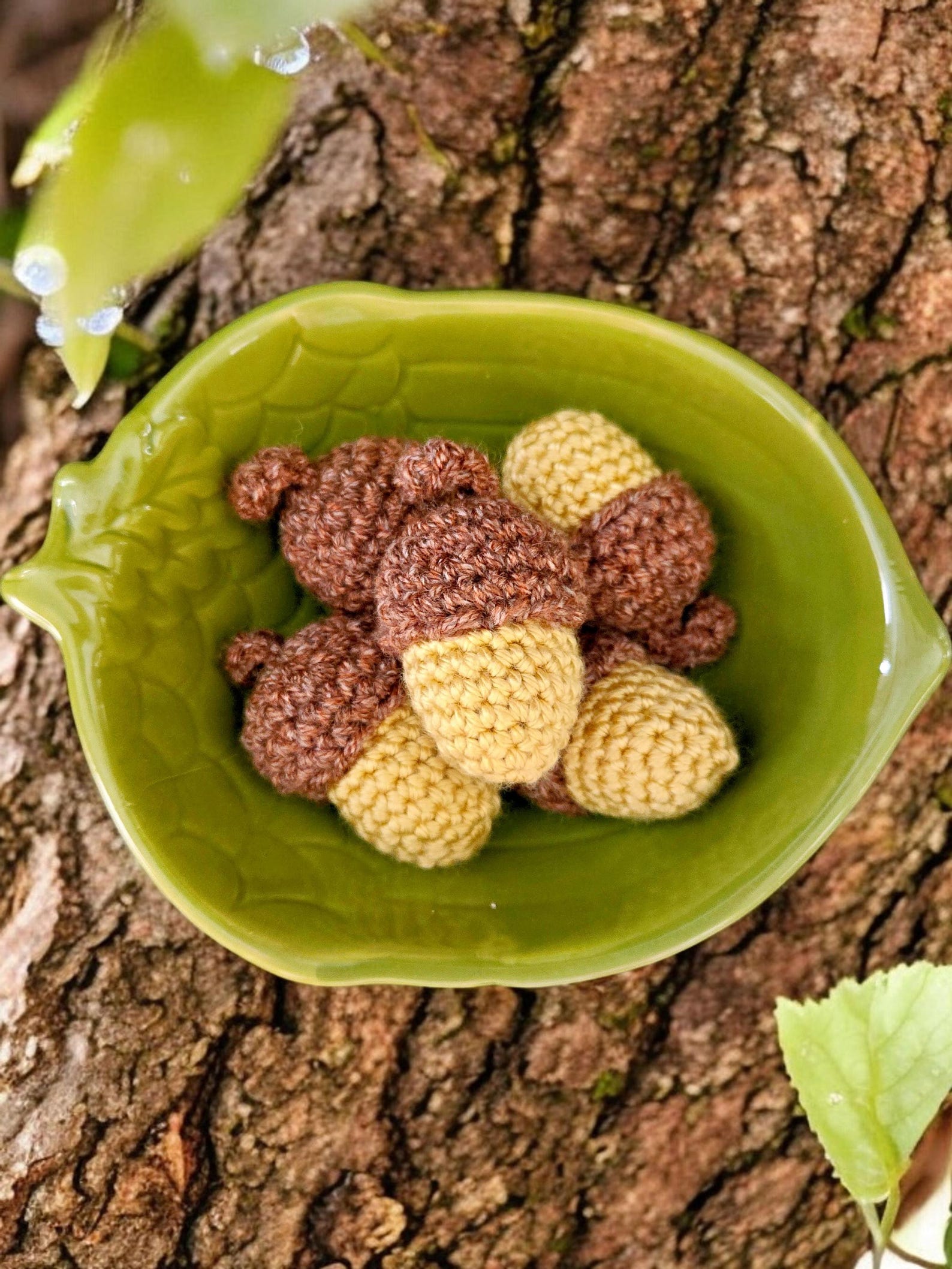 Crochet Acorns for Fall Decor - Set of 5 Handmade Acorn Decorations - Etsy