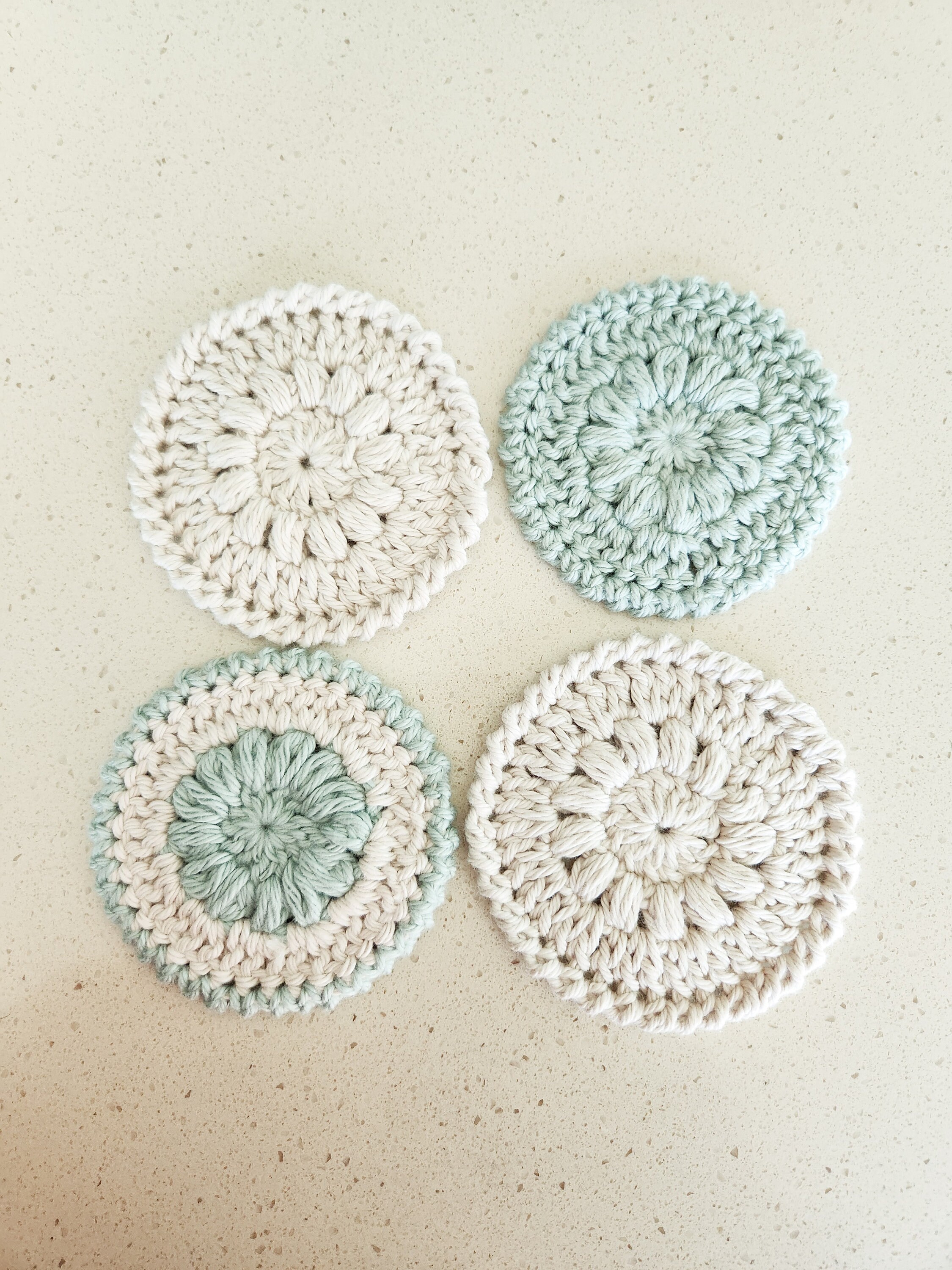 Handmade Crochet Spa Set Wash Clothes Facial Rounds Face Scrubbie Soap ...