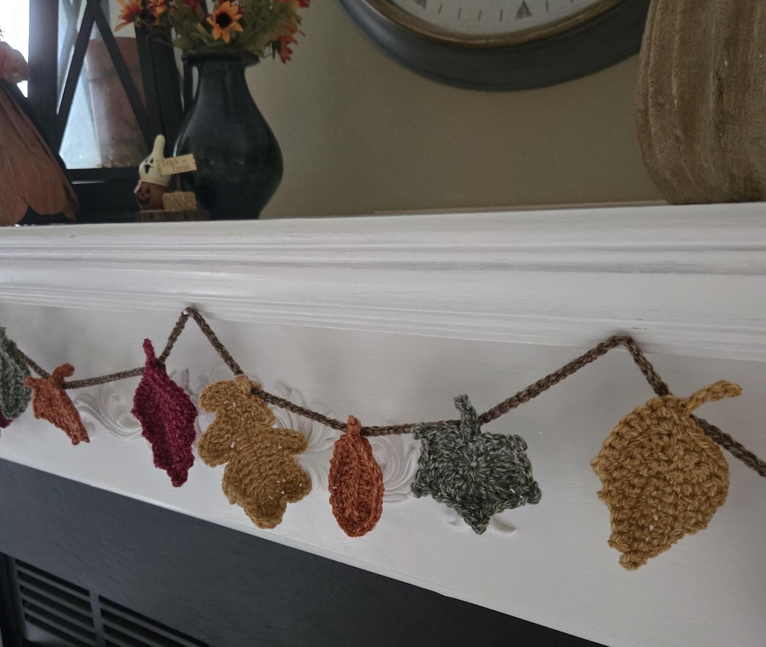 Handmade Fall Leaf Garland | Autumn Decor for Mantel, Fireplace, Table ...