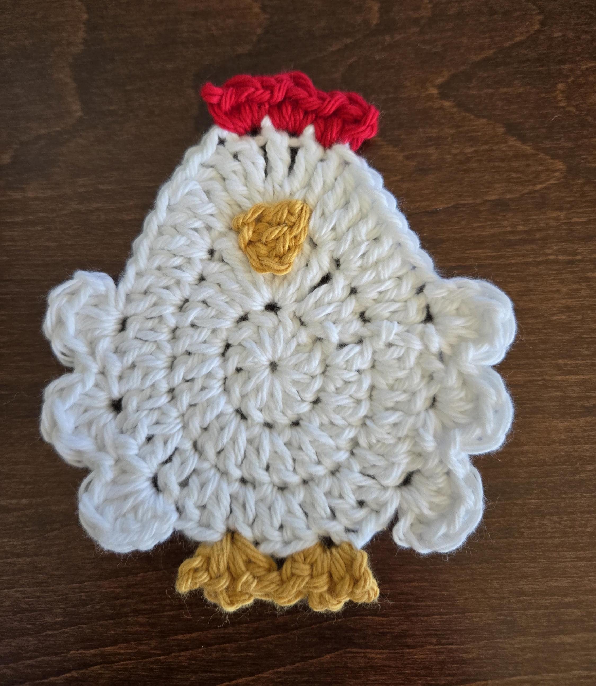 Crochet Chicken Coaster Set: Handmade Cotton Farmhouse Decor - Etsy