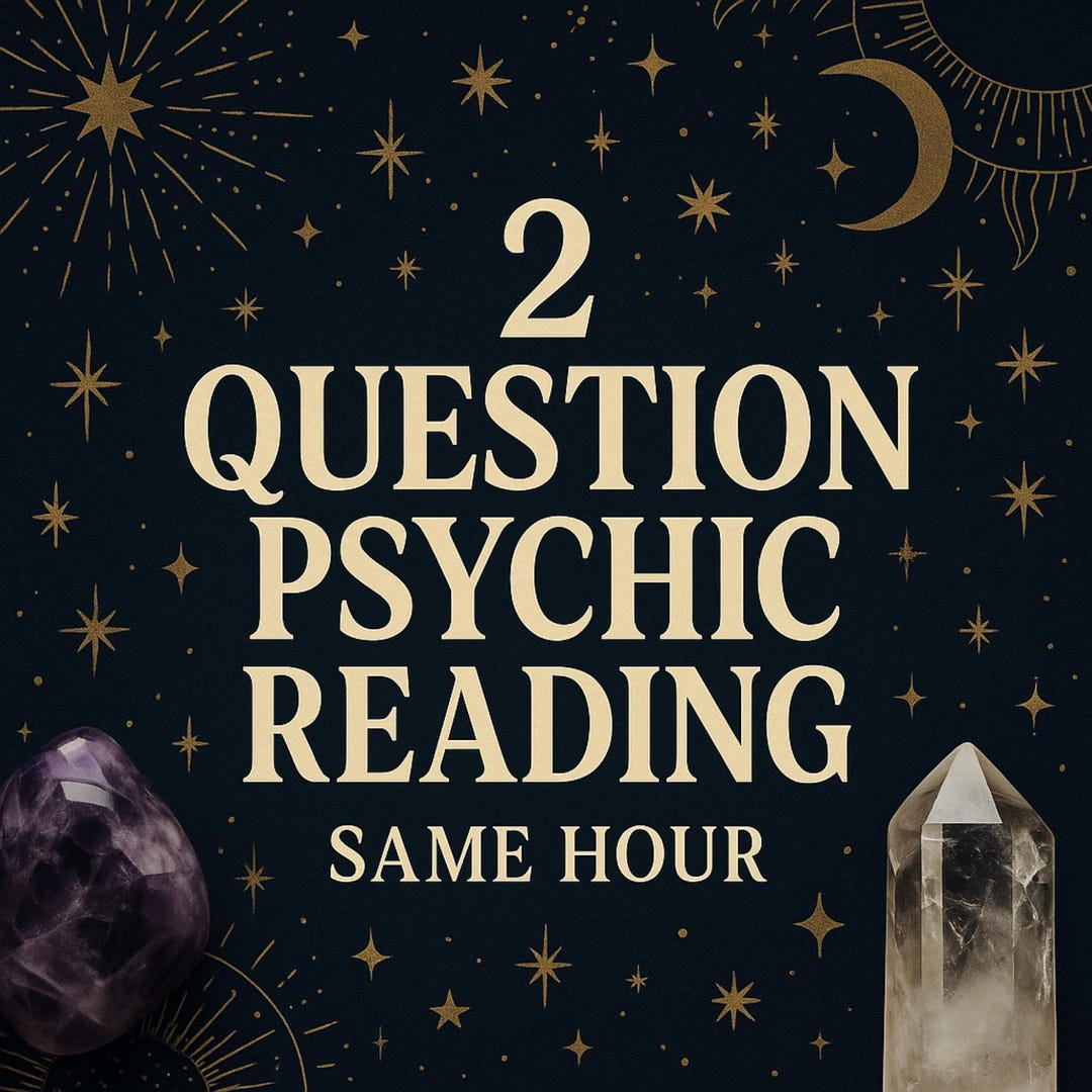 2 Question Psychic Reading Same Hour Tarot Answer Love Career Future - Etsy