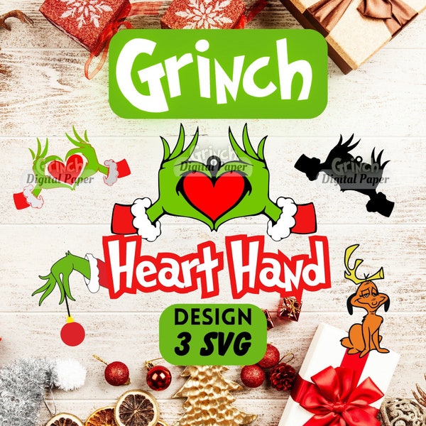 Grinch mano corazon - Etsy México