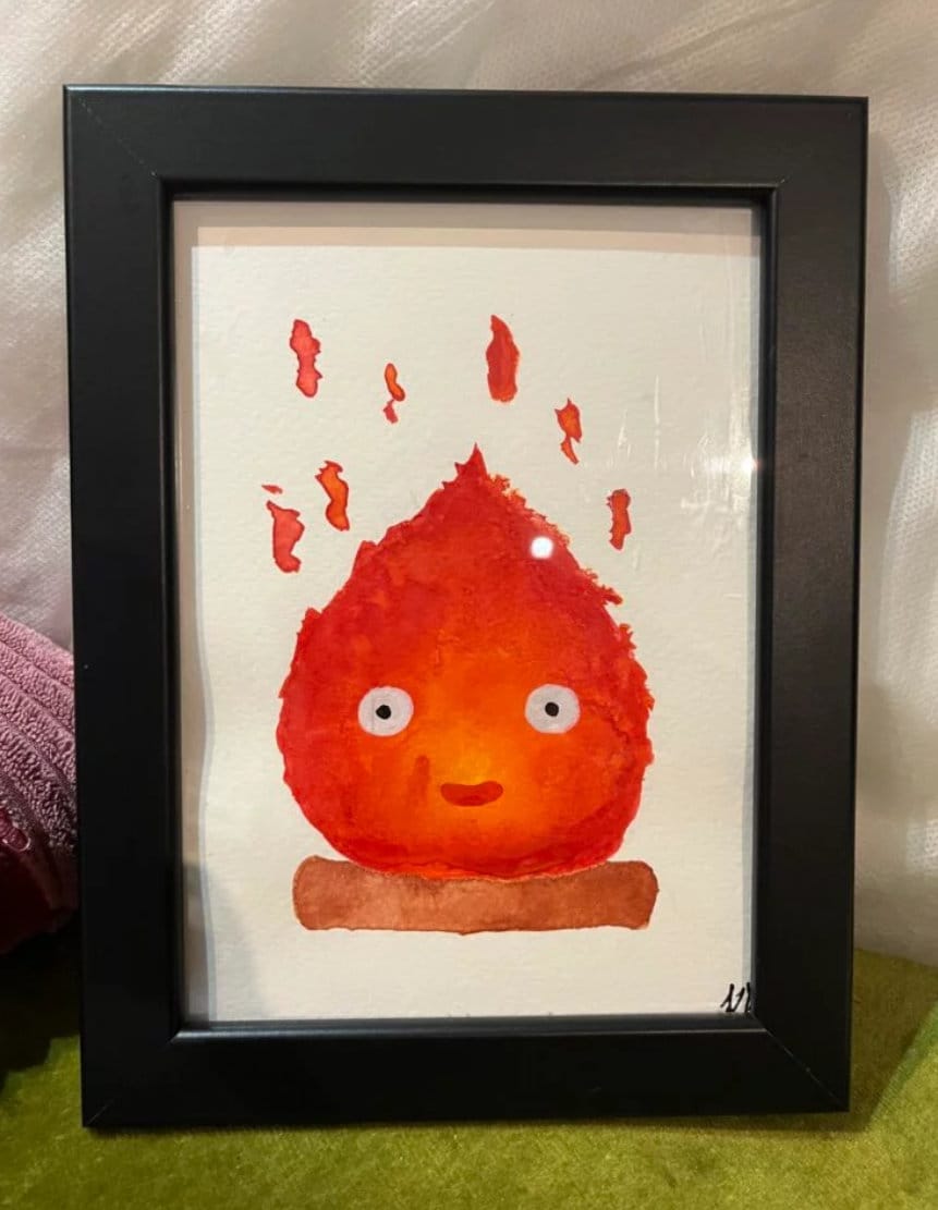 Calcifer Painting, Art - Etsy