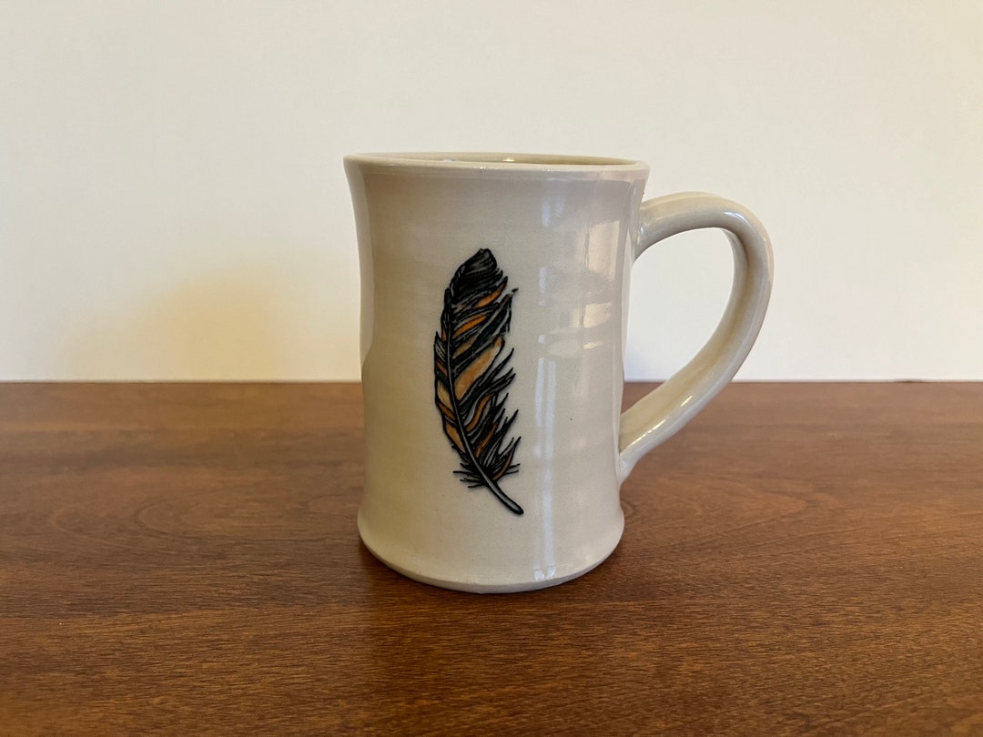 Feather Coffee Mug /10 Fluid Ounces /gifts for Her/pottery Cup /hand ...