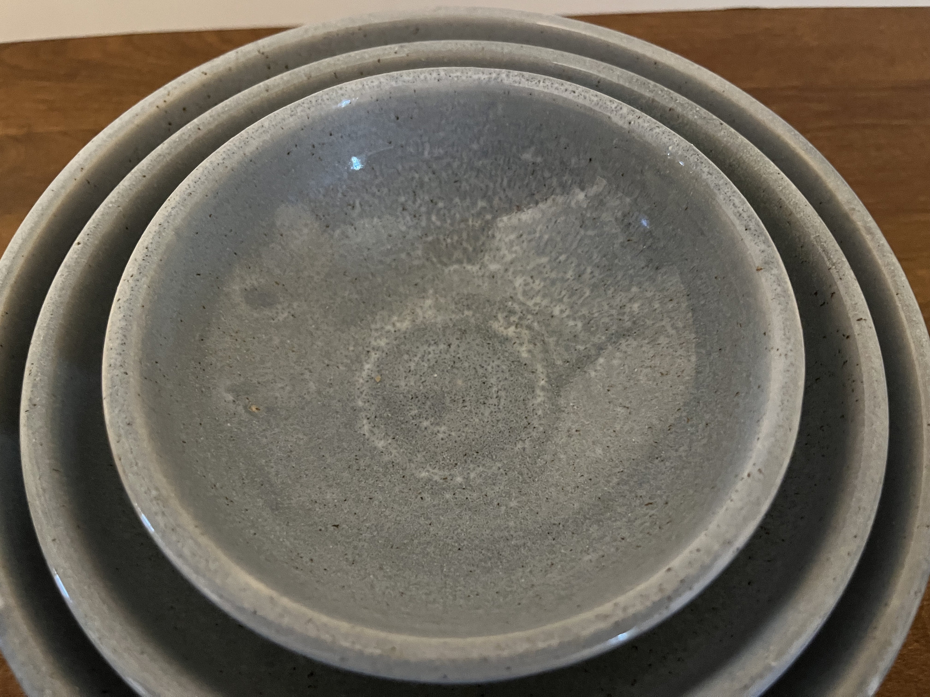 Set of 3 Serving Bowls /wheel Thrown Pottery/ Shallow Bowl Trio/ Cereal ...