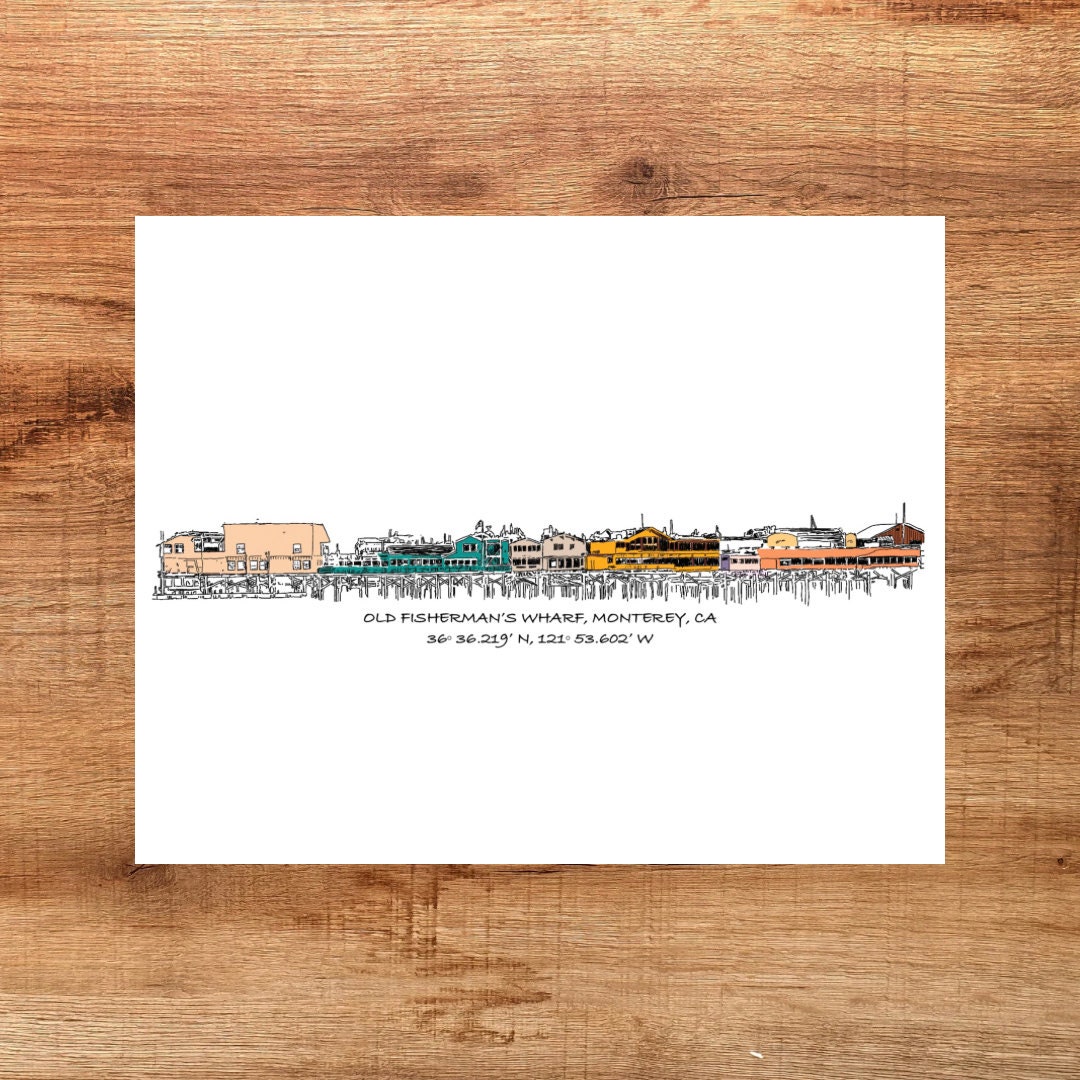 Monterey Wharf 8x10 Art Print - Etsy
