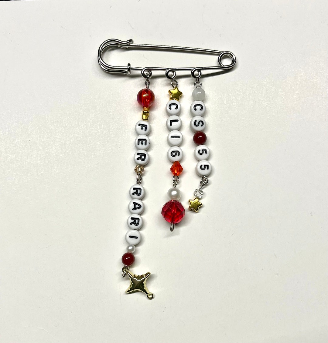 Ferrari Inspired Handmade Safety Pin Keychain - Etsy