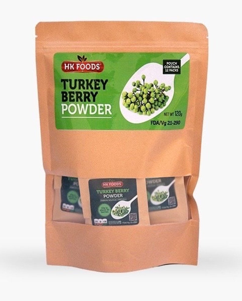 HK FOODS Turkey Berry Powder 120g 12 Pocket Size in One Big Pouch - Etsy