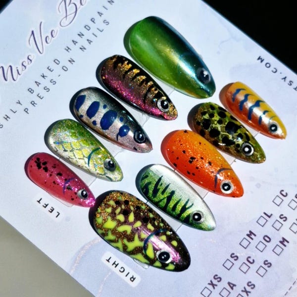 Fishing Lure Nails - Etsy