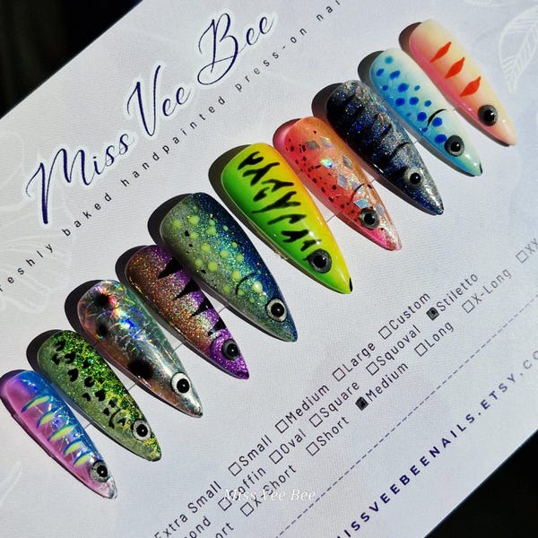 Fishing Lure Nails - Etsy