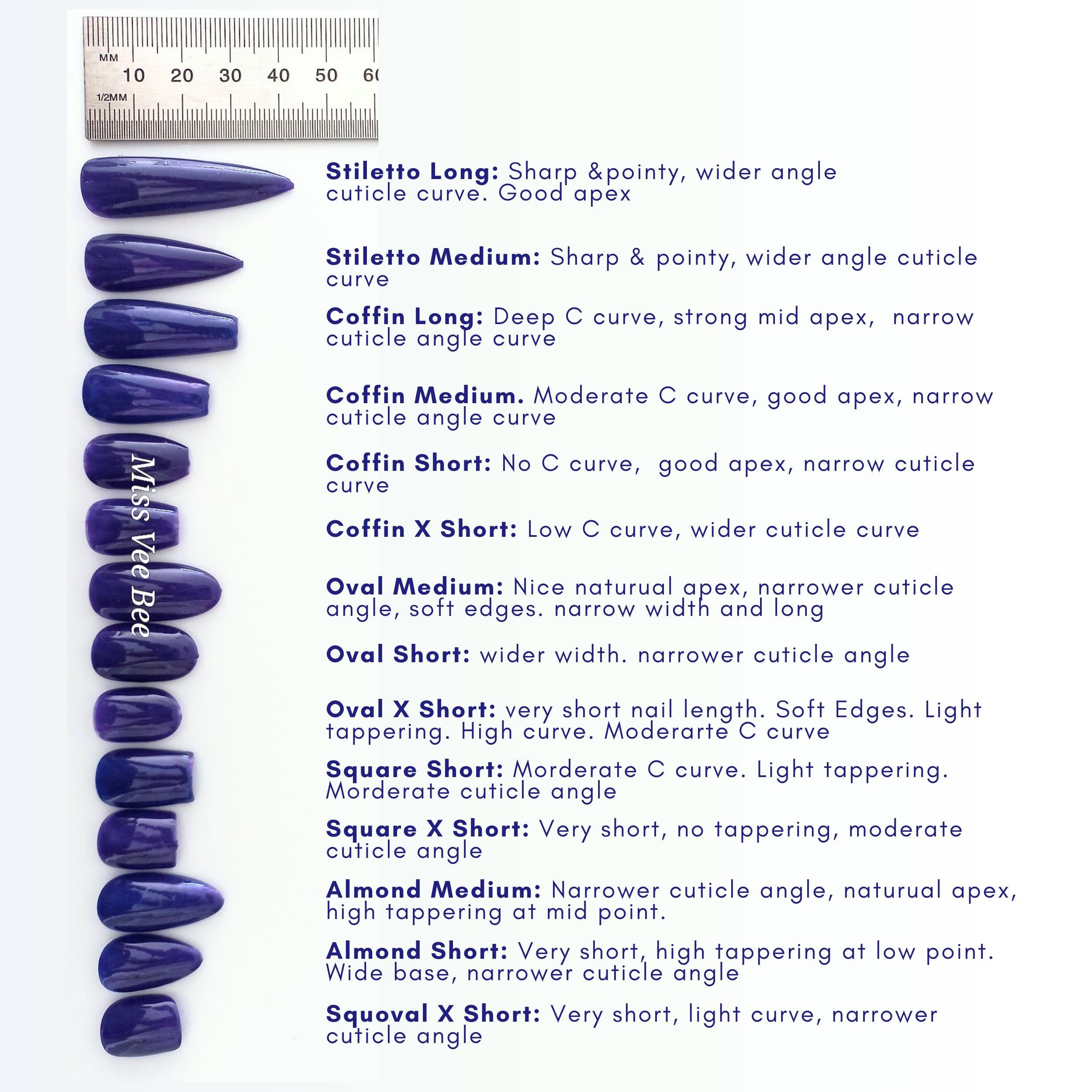 Sizing Kit Press-on Nails | Custom Made, Glue On, Handmade Soft Gel ...