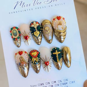 Baroque Holy Spirit Sparkling Red Green Gold, Luxury Handmade Hand ...