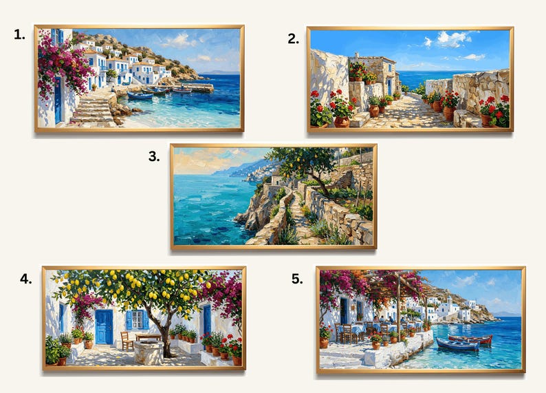 10 Mediterranean Samsung Frame TV Art Bundle | Frame TV Art ...