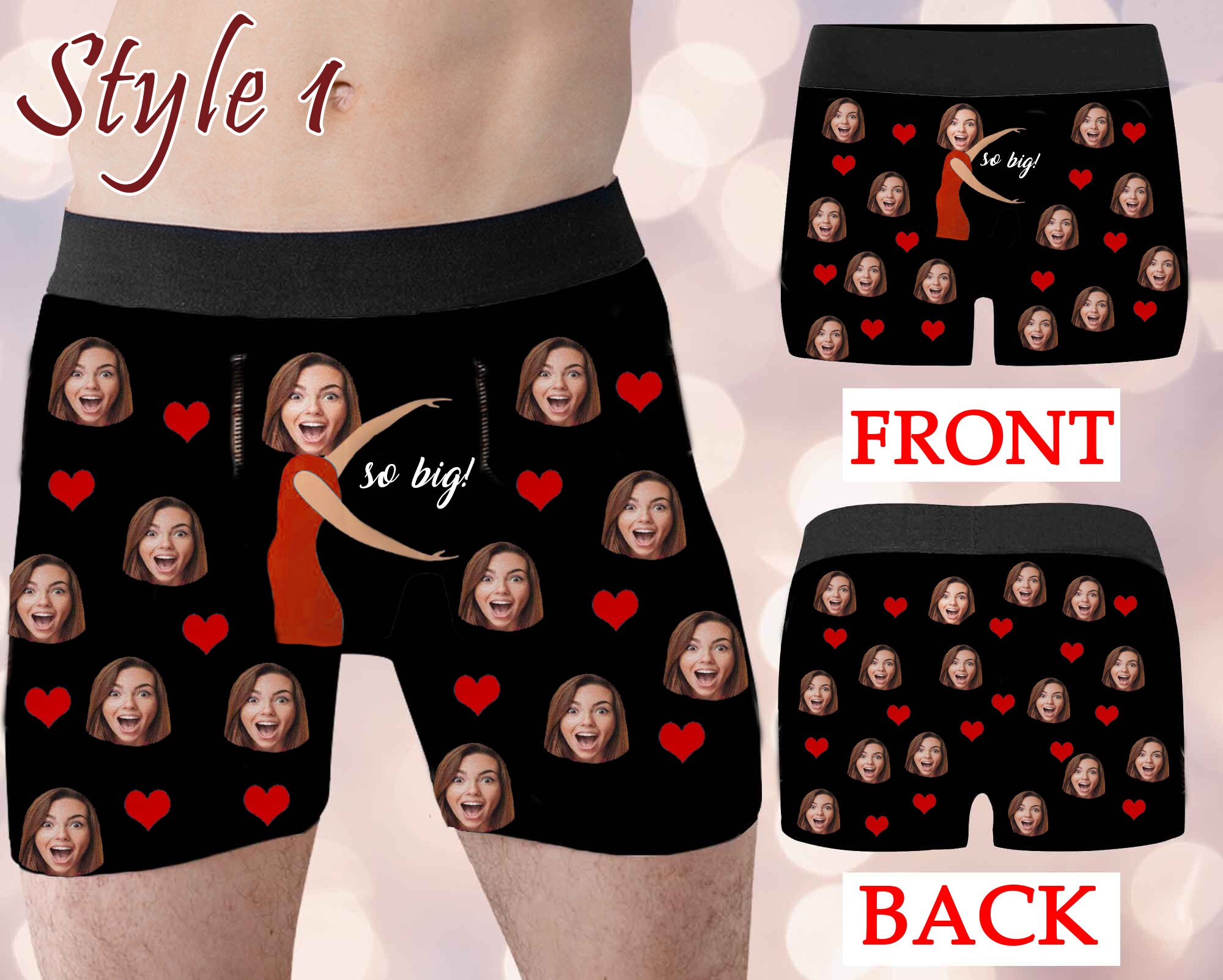 Custom Boxers,personalized Boxer Brief,custom Underwear With Face,gift ...