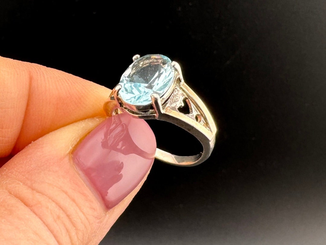 Vintage Silver 925 and Gold 375 Ring With Stone - Etsy